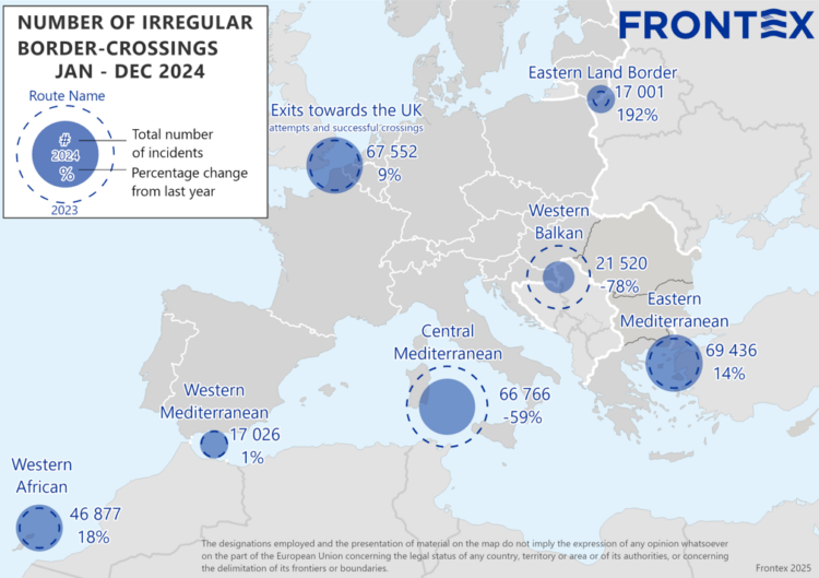 Irregular border crossings into the EU decrease dramatically in 2024
